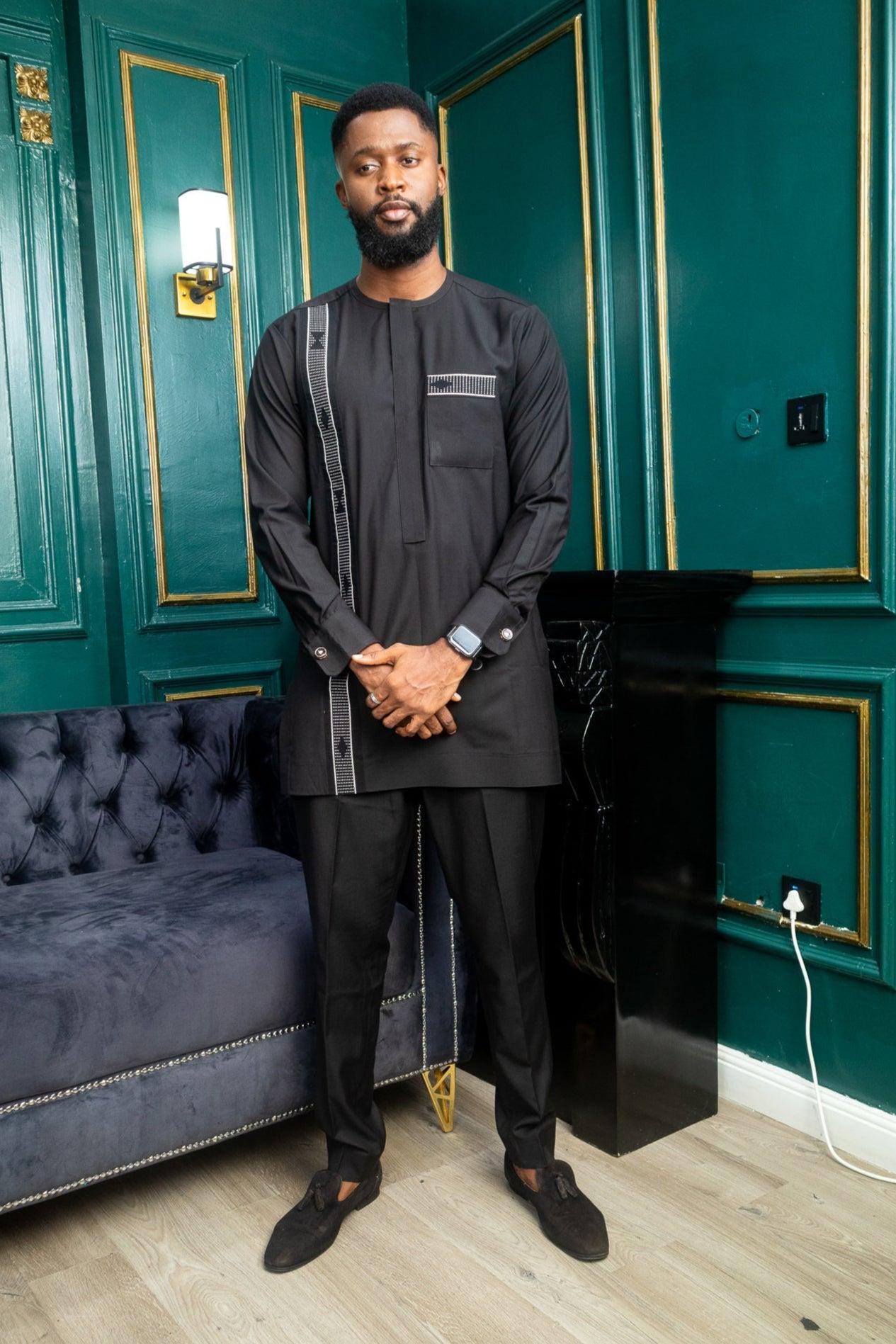 IDIR – Black Senator Suit - Shirt ONLY or Full Suit | African Suits for ...