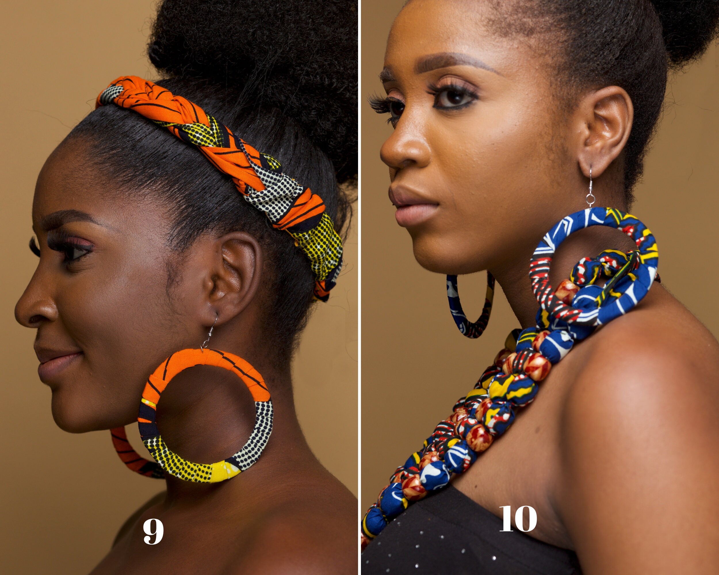 African Hoop Earrings Gift Ankara Earrings Fabric | Etsy