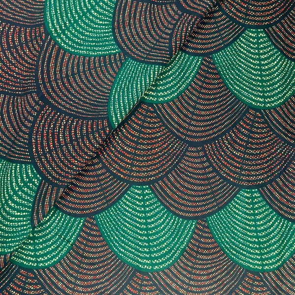 Green African Fabric - Etsy