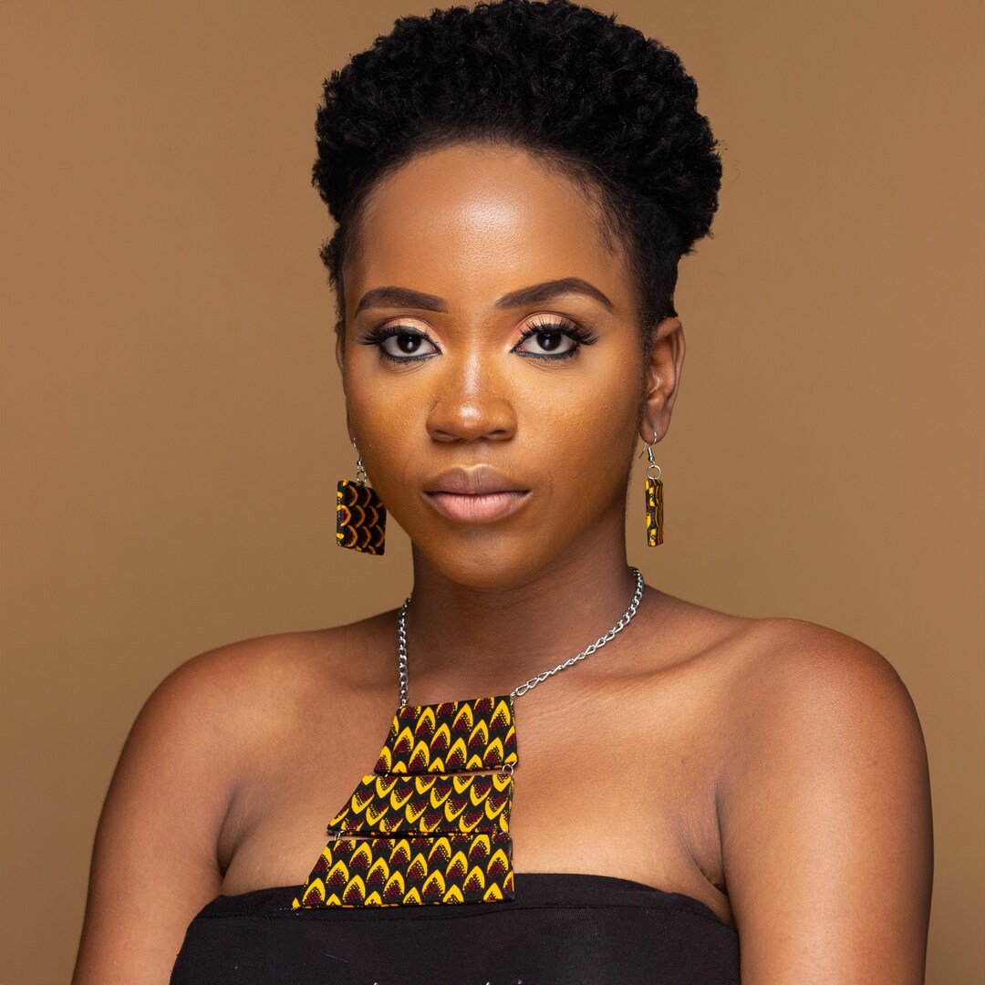 TAJU African Print Ankara Jewellery Set | African Earrings | Ankara ...