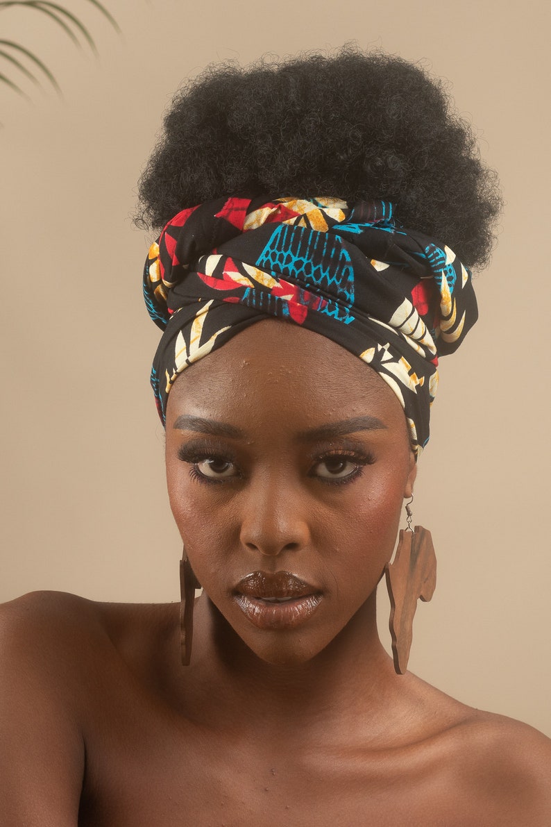 ESOSA African Print Floral Head Wrap - Etsy