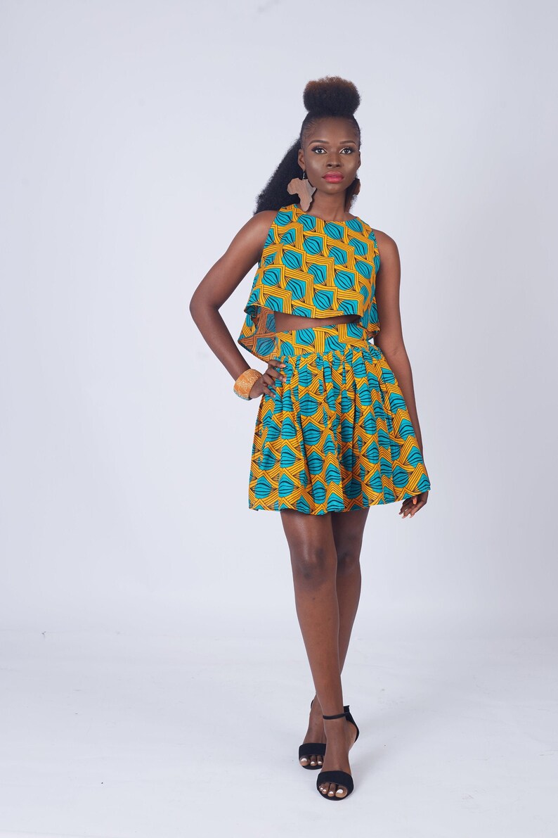 African Crop Top African Clothing African Print Crop Top Etsy
