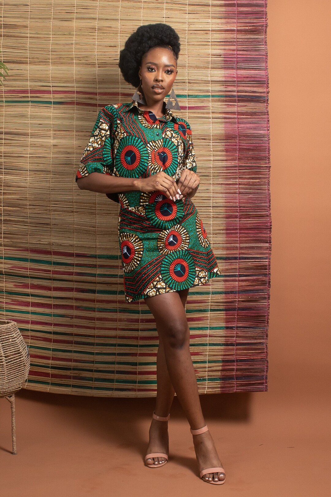 ENAI African Print Ankara Mini Skirt Matching Cropped Shirt Available ...