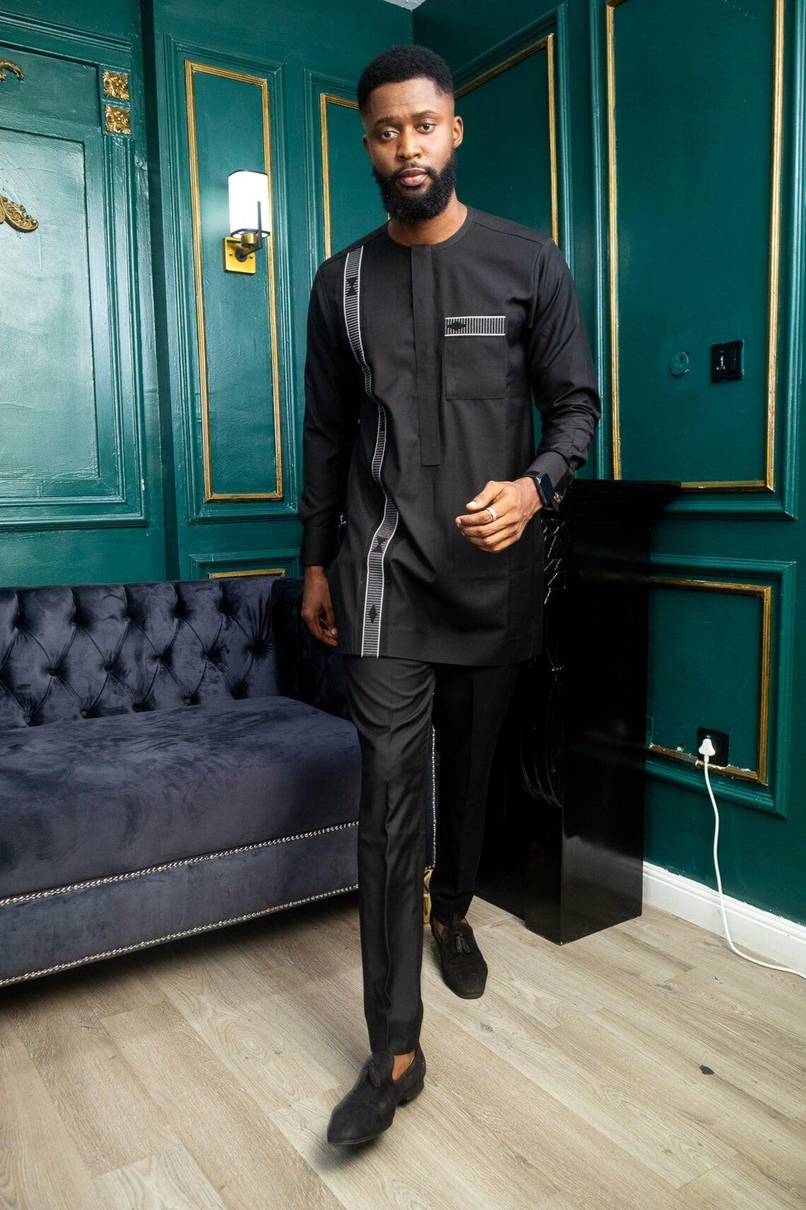 IDIR – Black Senator Suit - Shirt ONLY or Full Suit | African Suits for ...