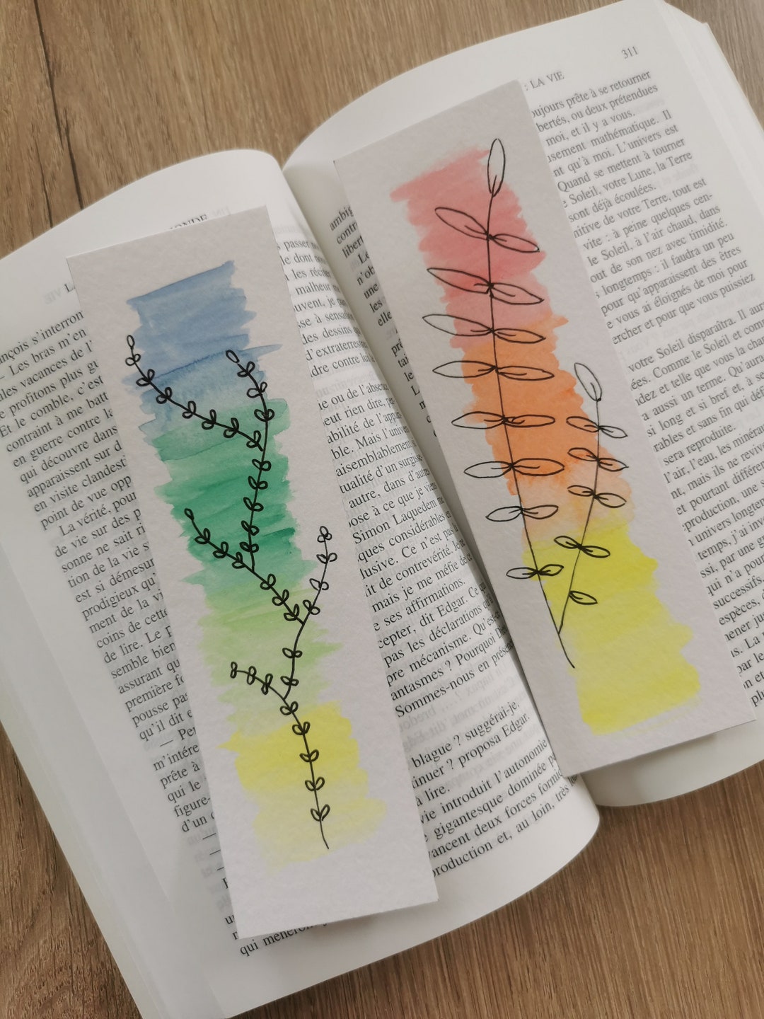 Bookmark, Original Watercolor Bookmark for Book/magazine - Etsy