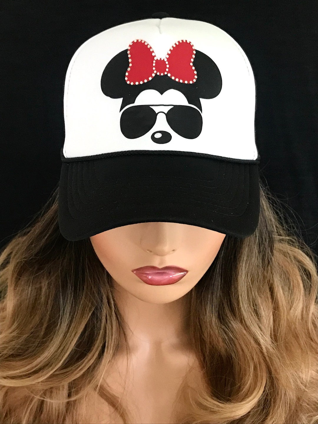 Minnie and Mickey Mouse Aviator Trucker Hat Bundle ready - Etsy