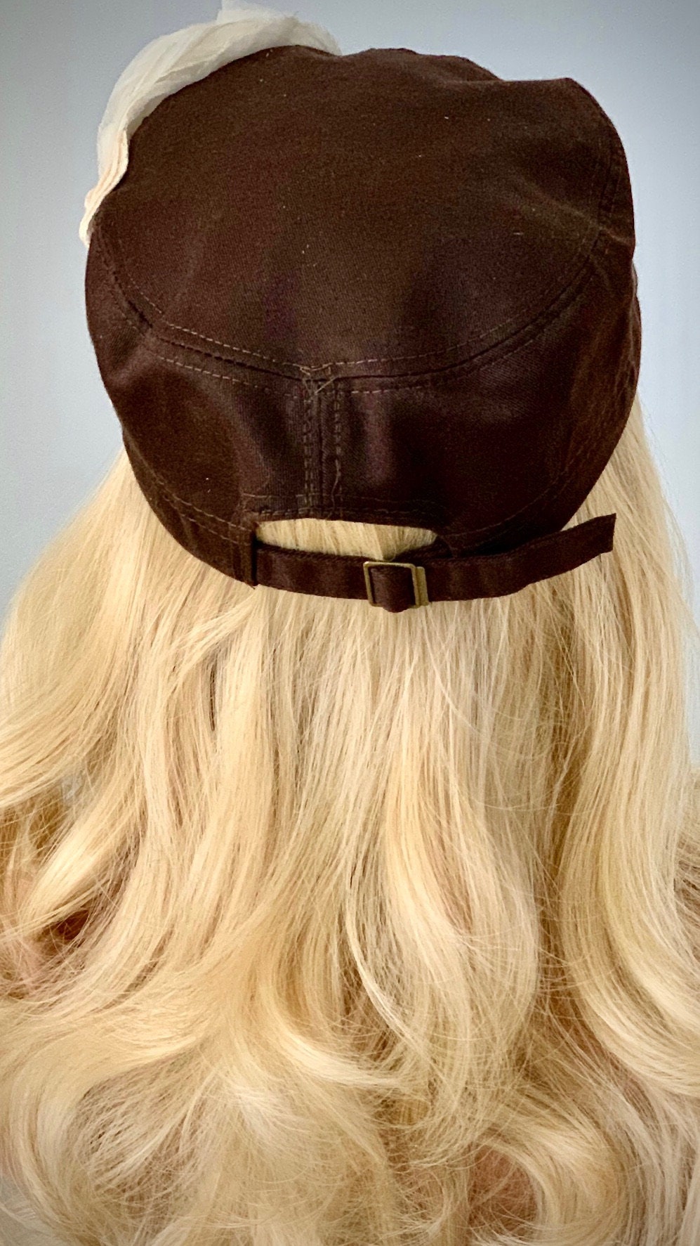 Flower Cadet Hat~ Rustic Brown~***Ready to Ship***