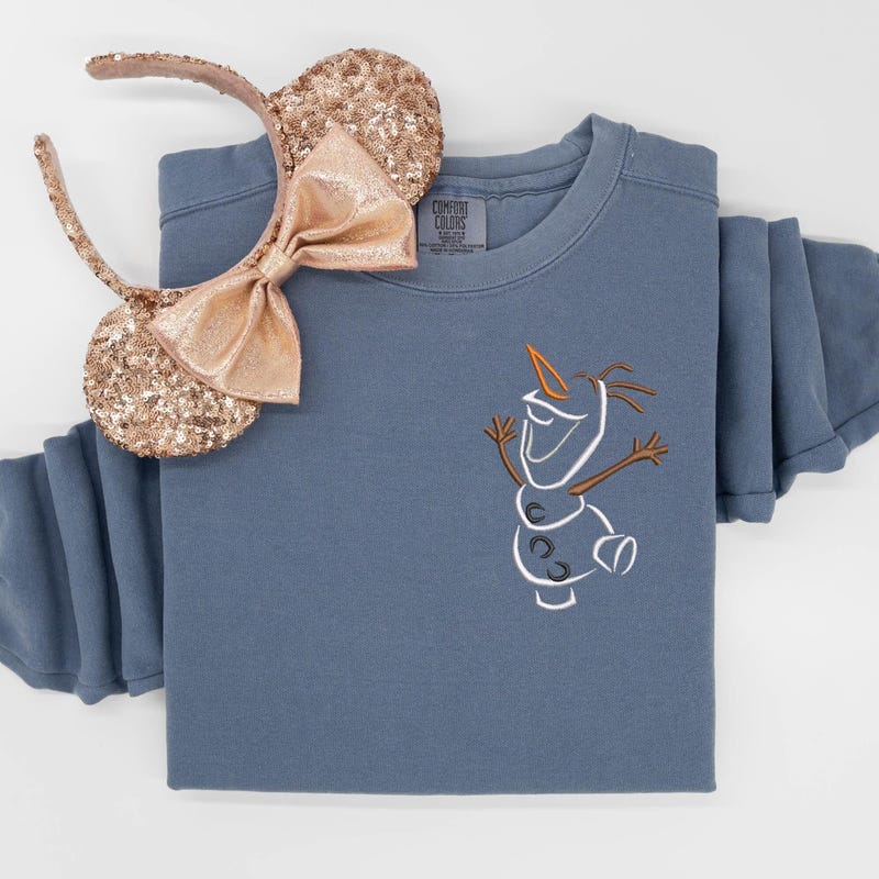 Embroidered Olaf Tee - Etsy
