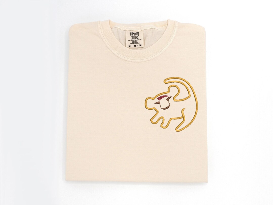 Simba Embroidered Tshirt Simba T-shirt Simba Shirt Disney - Etsy