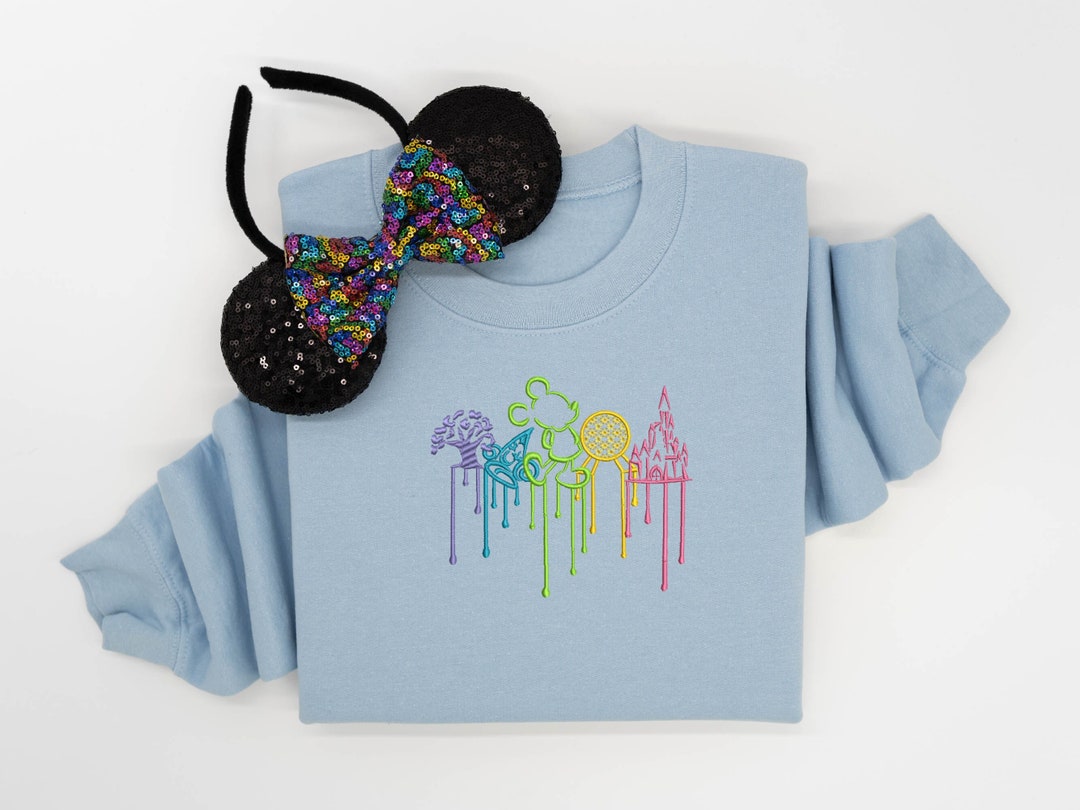 Disney Parks Embroidered Crewneck Crew, Disney Embroidered Crew, Disney ...