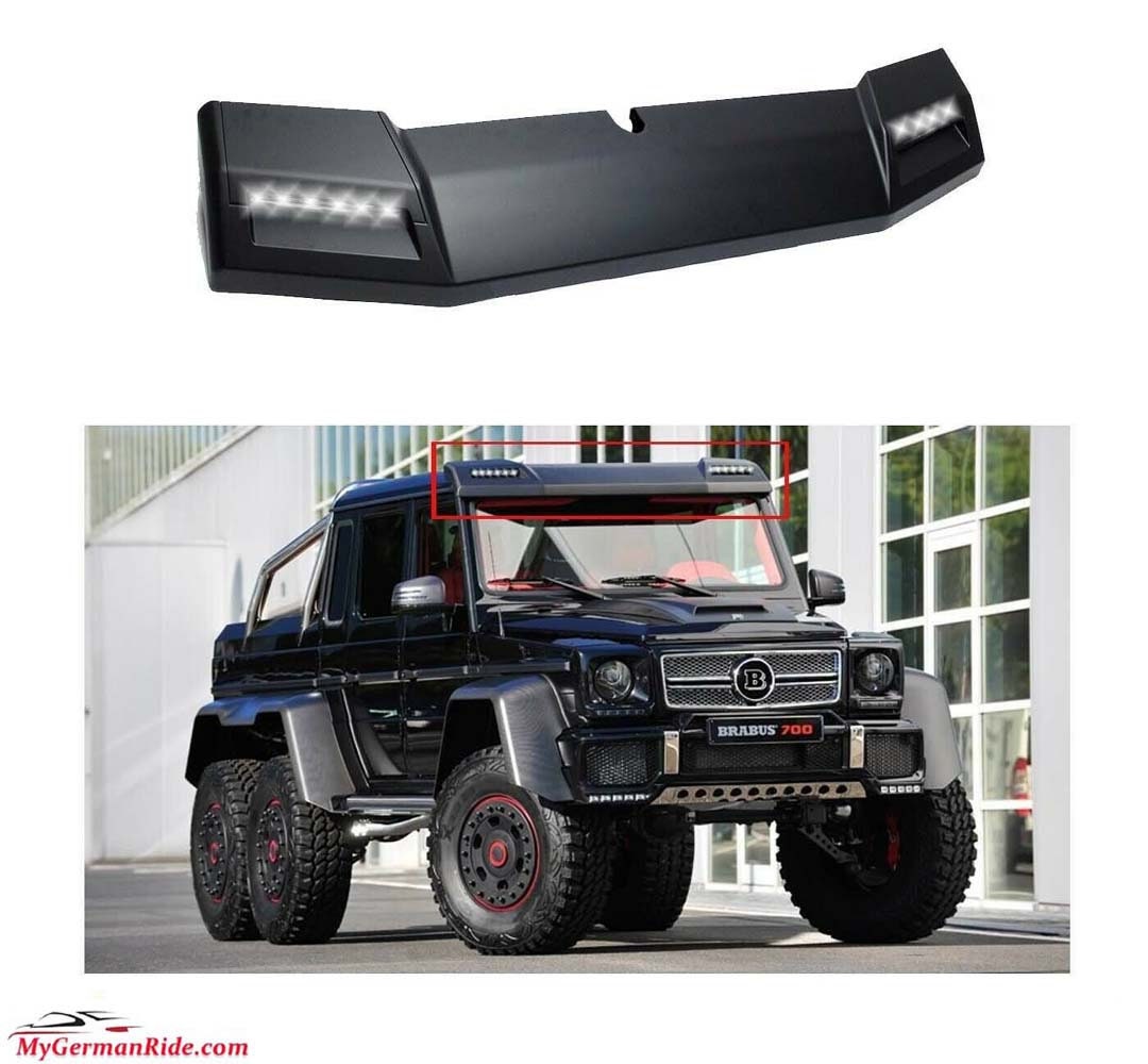 G63 Brabus Style Front Roof LED Spoiler W463 G55 G500 G63 G550 Wing Lip ...