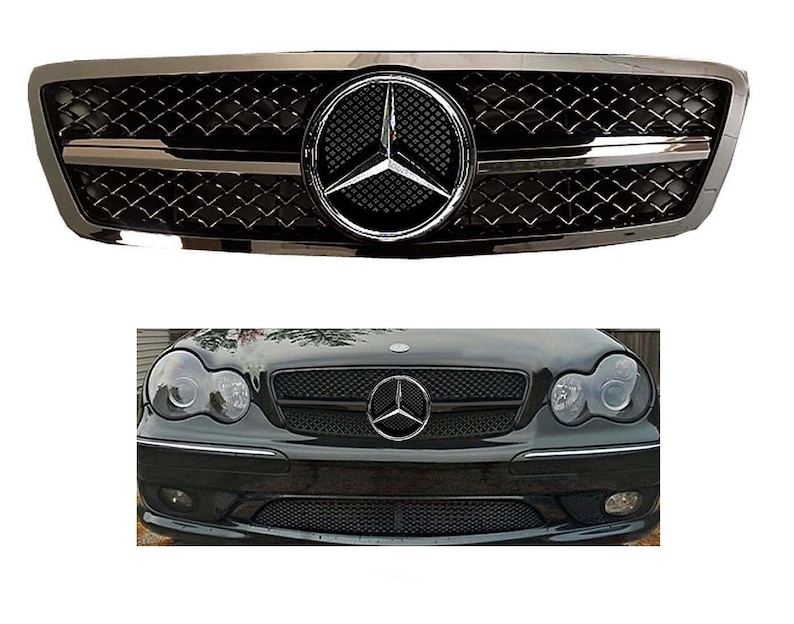 2001 2002 2003 2004 2005 2006 2007 C-class Sedan C63 Style Grille All ...