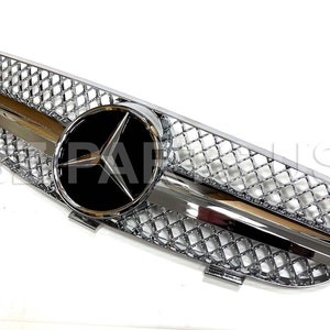 2003 2004 2005 2006 2007 2008 2009 CLK AMG Style Grille All-chrome With ...
