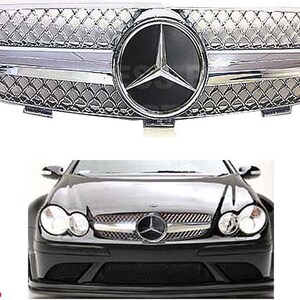 2003 2004 2005 2006 2007 2008 2009 CLK AMG Style Grille All-chrome With ...