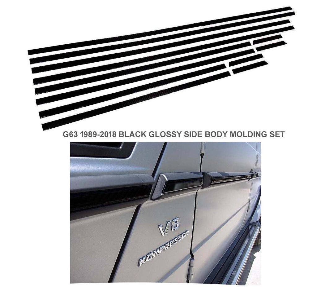 G63 Black Glossy Side Body Molding Set W463 G500 G55 G550 With - Etsy