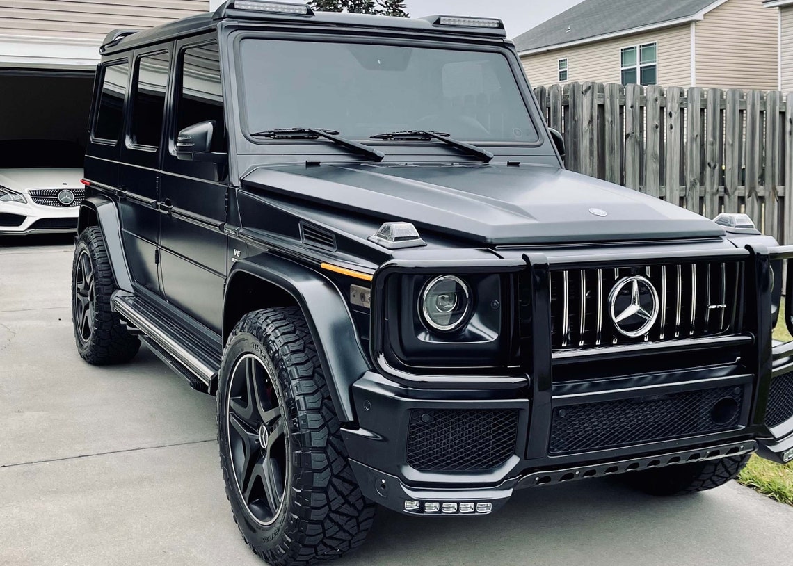 G63 Front Black Grille Guard Brushed Pushed Bar W463 G500 G550 - Etsy