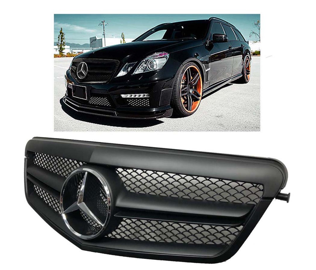2010 2011 2012 2013 E-class Sedan Matte Black With Chrome Star Grille ...