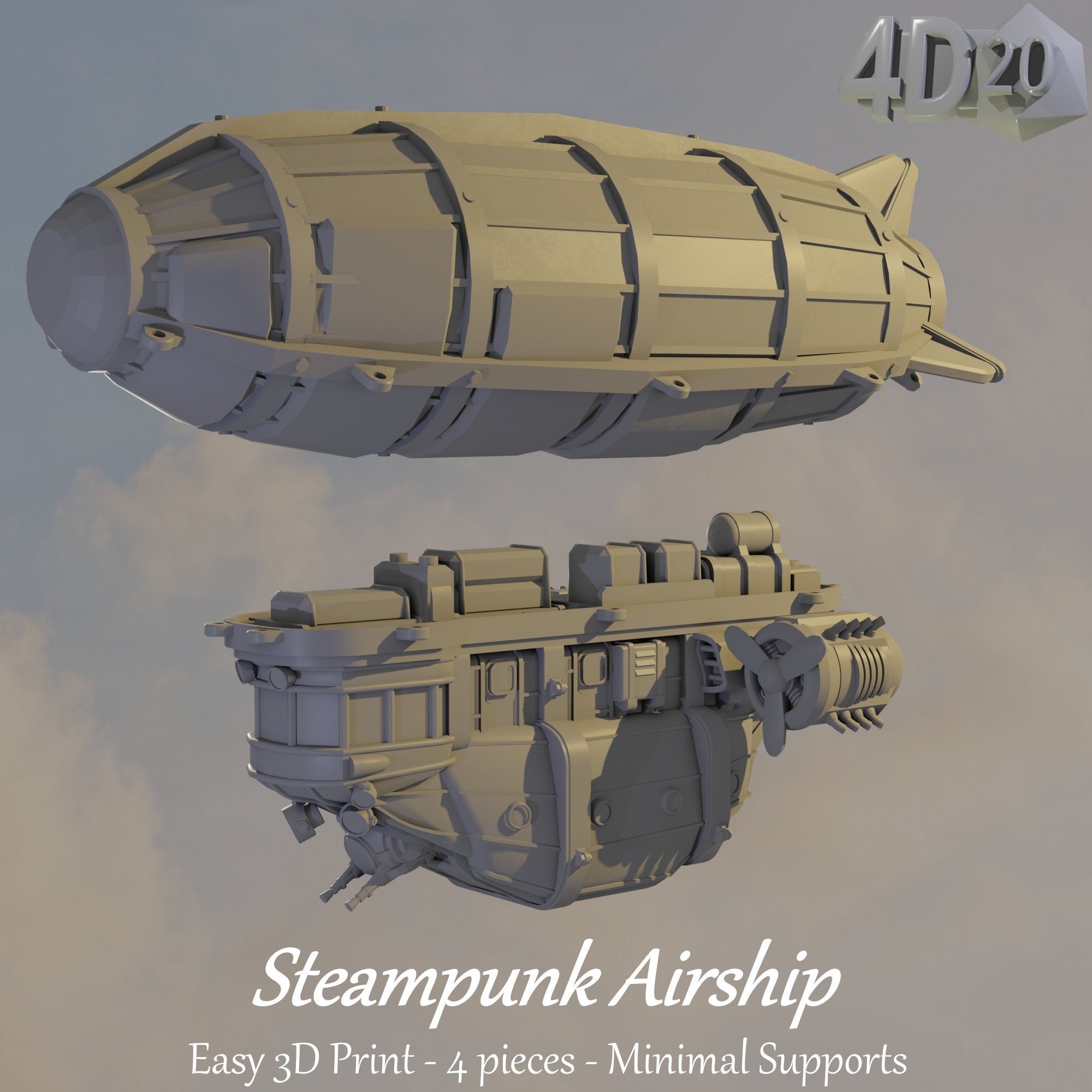 Steampunk Spaceship Model