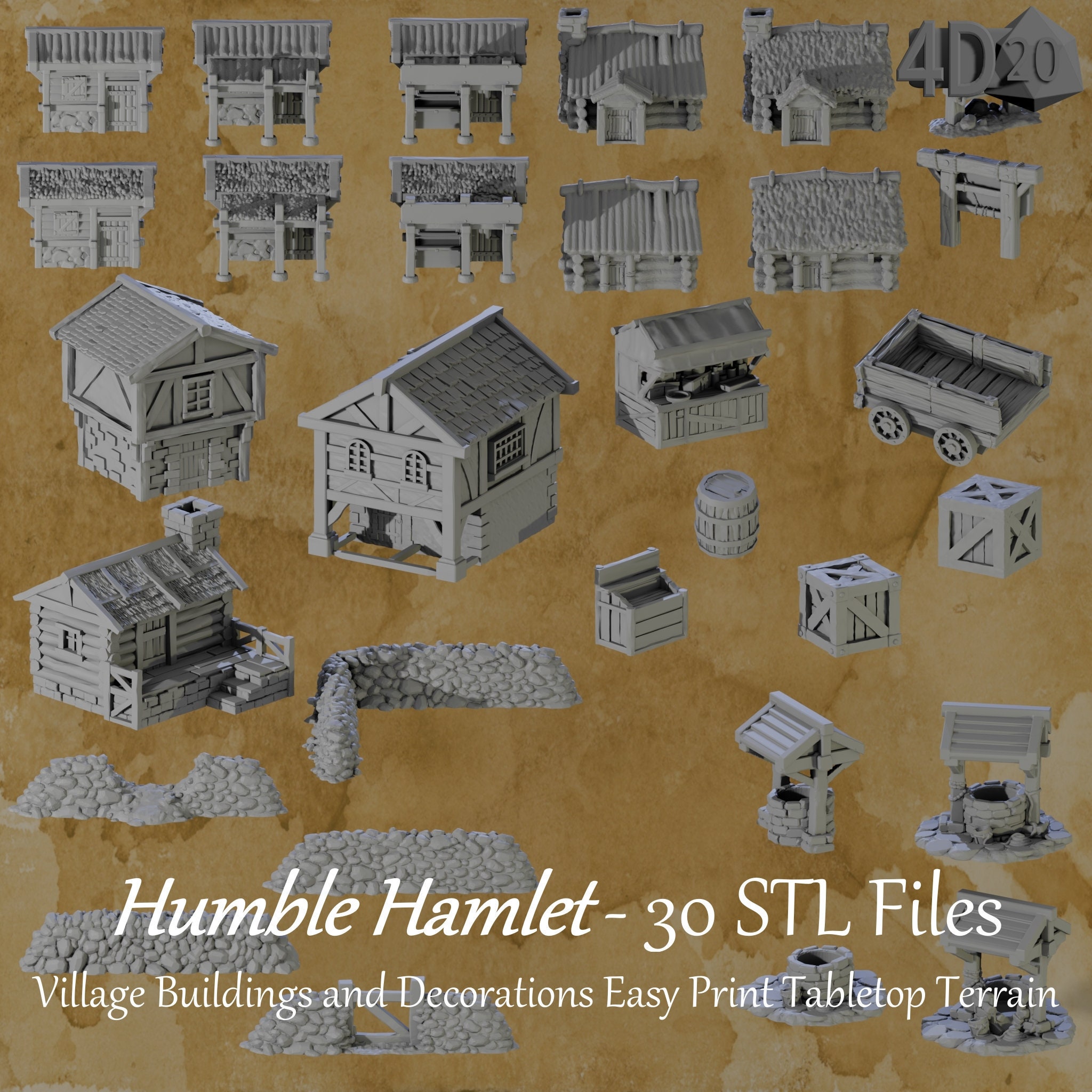Humble Hamlet | 30 Medieval Village Buildings, Walls and Market ...
