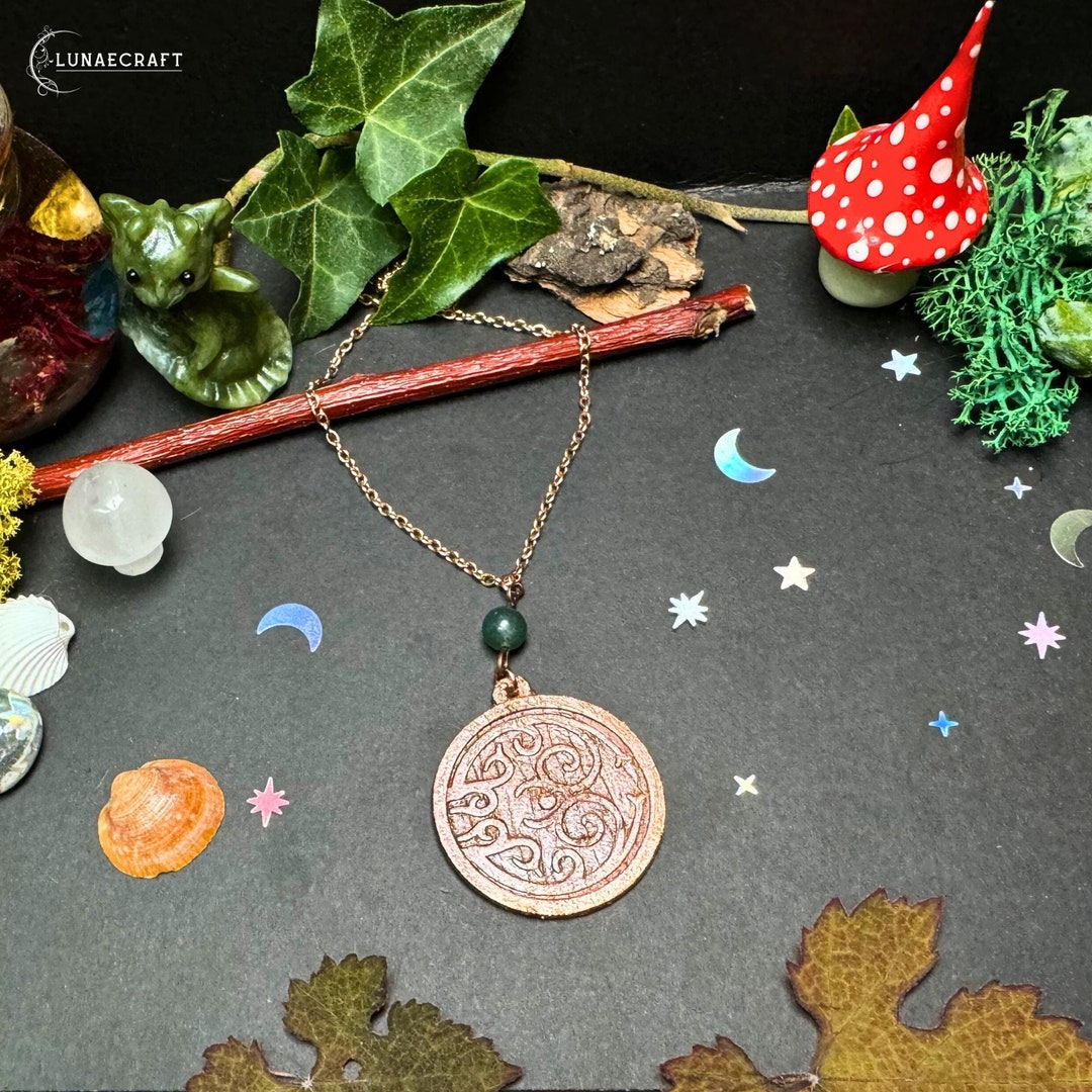 Hobbit Door Copper Medallion Necklace, Fairy Door, Elf Jewelry, Magical ...