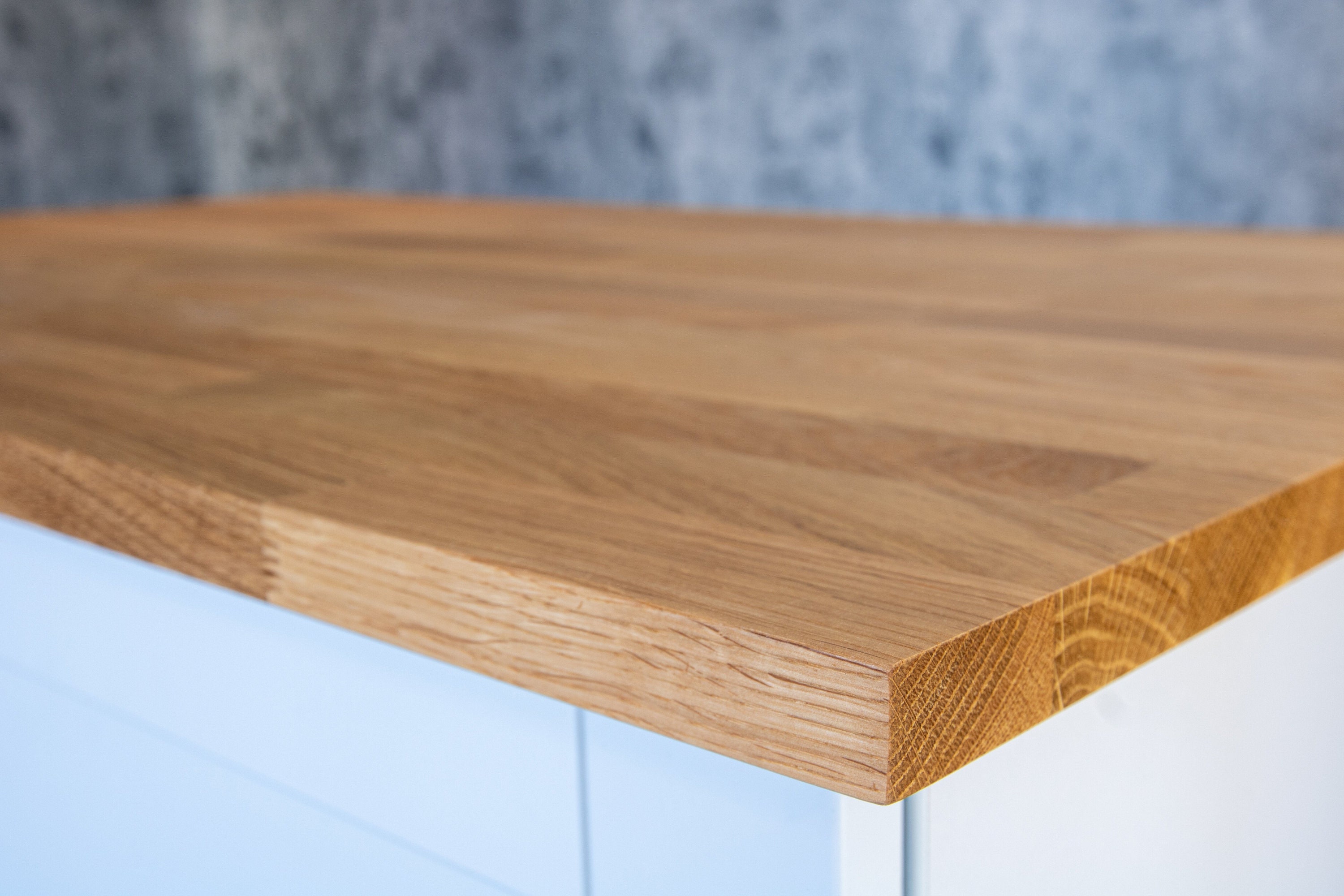 Solid Oak Worktop 1m 2m 3m 4m - 20mm Thickness - Premium Solid Wood Kitchen Countertop - Real ...