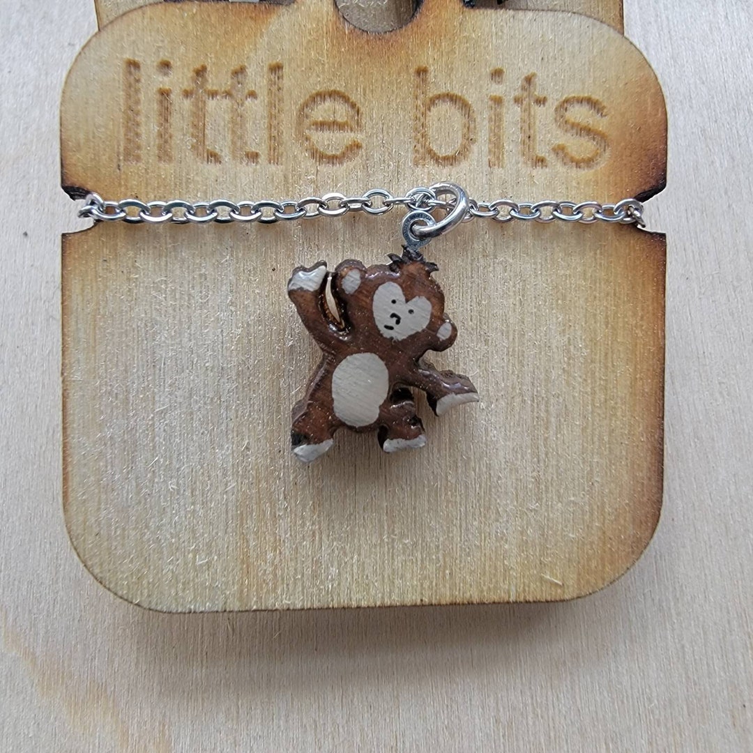 Small Monkey Hand Painted Necklace - Etsy