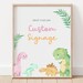 DINO | Quirky Dino 8x10 Custom Sign Printable, Colorful Dino Party ...