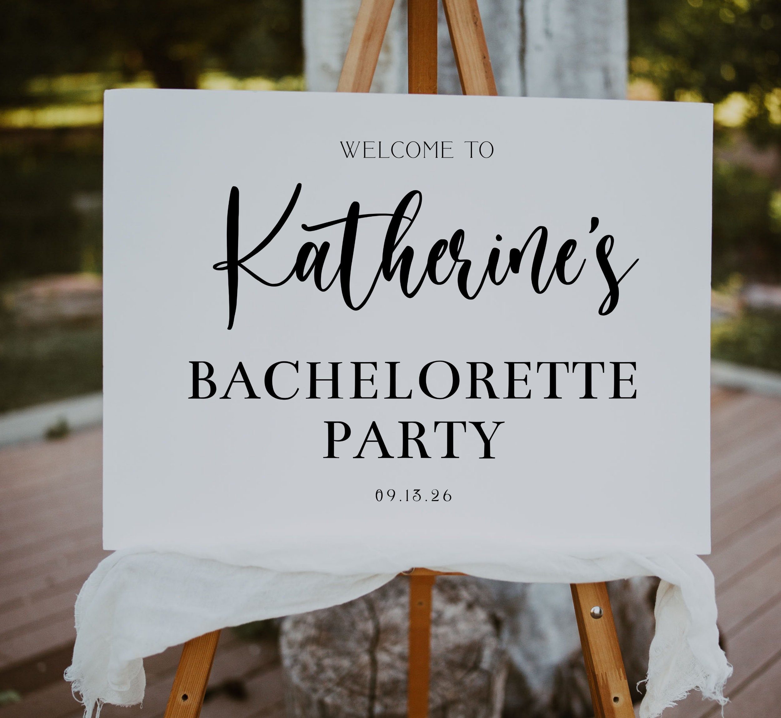Invitations P001 PERSONALIZED WELCOME SIGN Bachelorette Party Sign ...