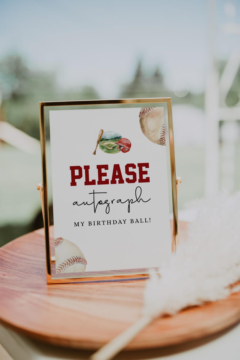 Editable Rookie Year Concessions Sign Baseball Baby Shower and Baseball ...