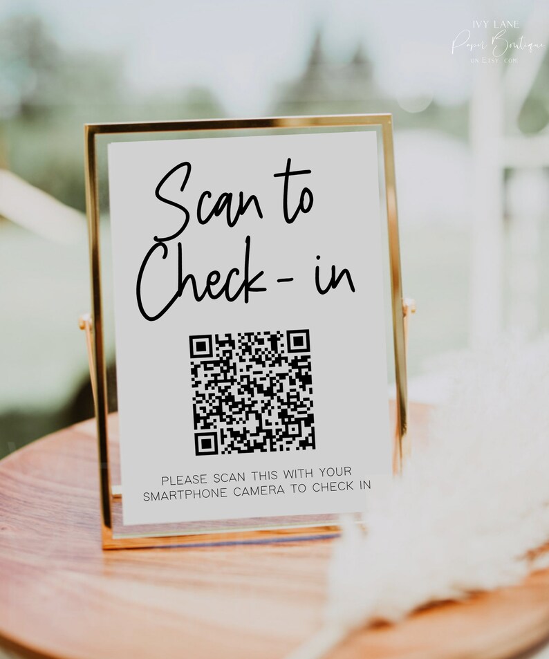 SOFIA QR Code Check-in Sign Template, Small Business Marketing, Covid ...