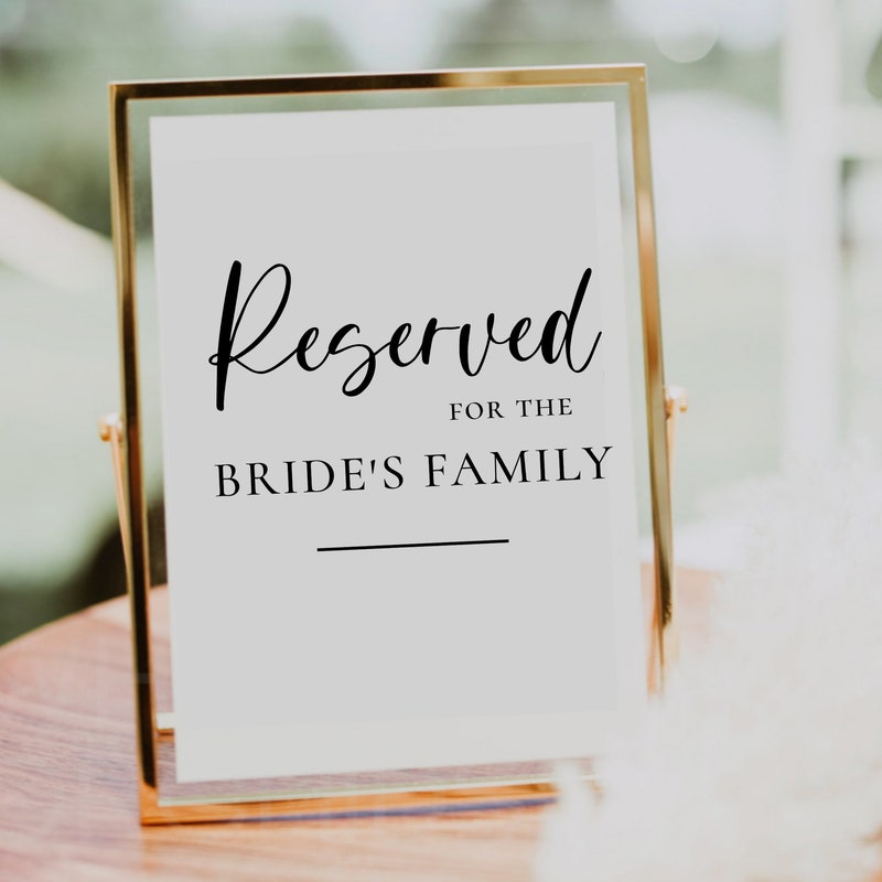 Reserved Table Sign - Etsy