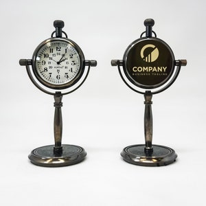 Christmas Gifts for Employees, Custom Logo Engraved Table Clock, Gift ...