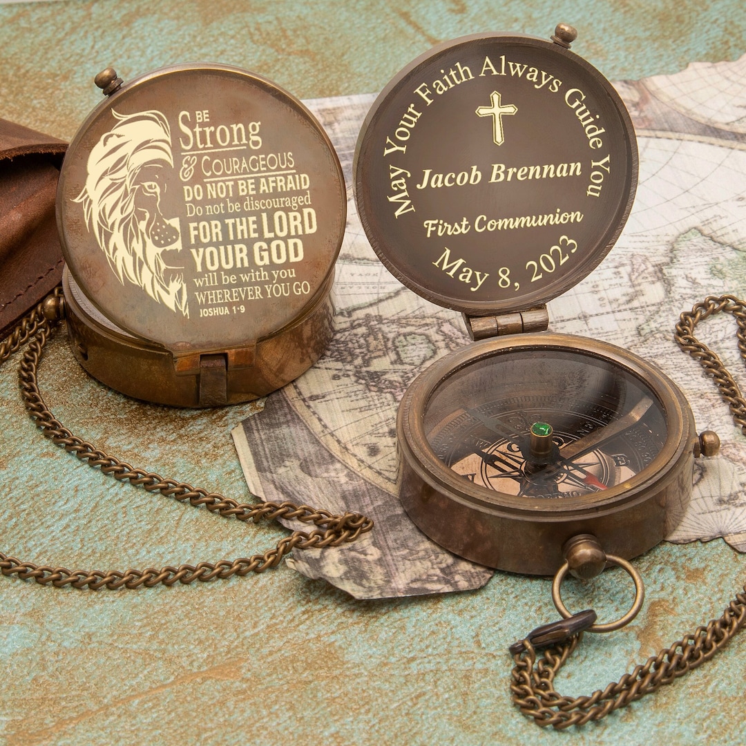 Personalized Engraved Compass: First Communion, Baptism, Confirmation ...