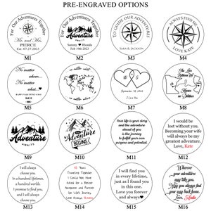 Your Handwritten Engraved Compass, Couple Anniversary Gift ...