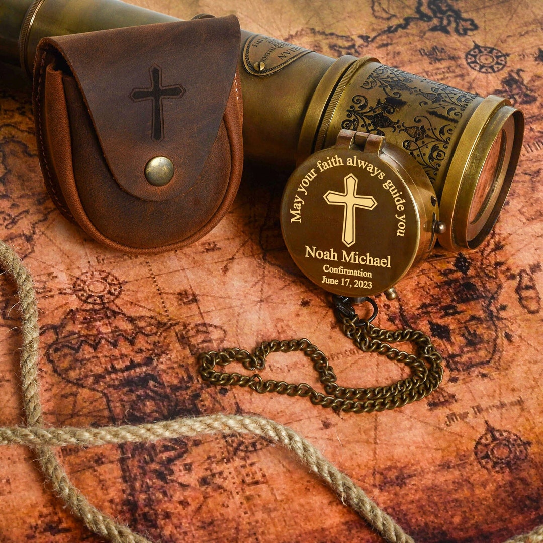 Personalized Religious Compass: Catholic Baptism, First Communion ...