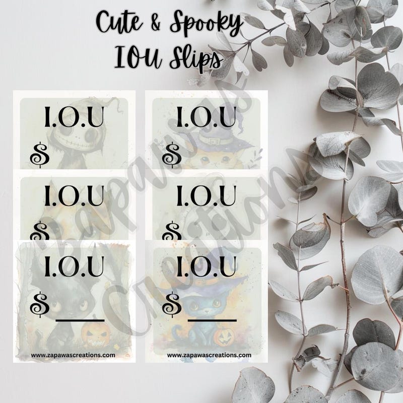 I.o.u Template - Etsy