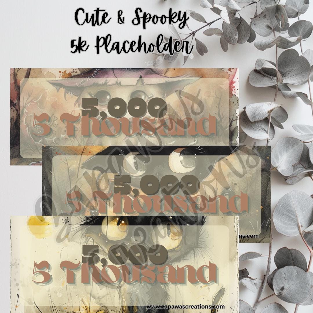 Cute & Spooky Money Placeholder | Digital Download | 5k Slips | Set of ...