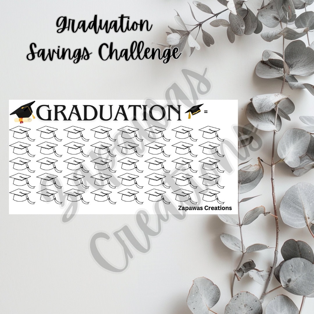 Graduation Savings Challenge | Digital Download | Cash Budgeting - Etsy