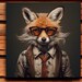 Urban Farm Victorian Fox | Fox Artwork | Victorian Animal Portrait ...