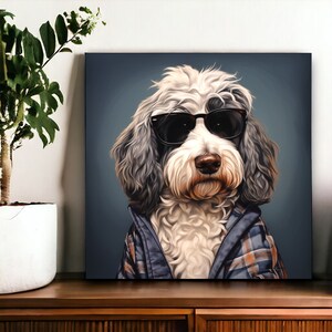 Urban Farm Sheepadoodle Art | Sheepadoodle Print | Sheep Dog Wall Art ...