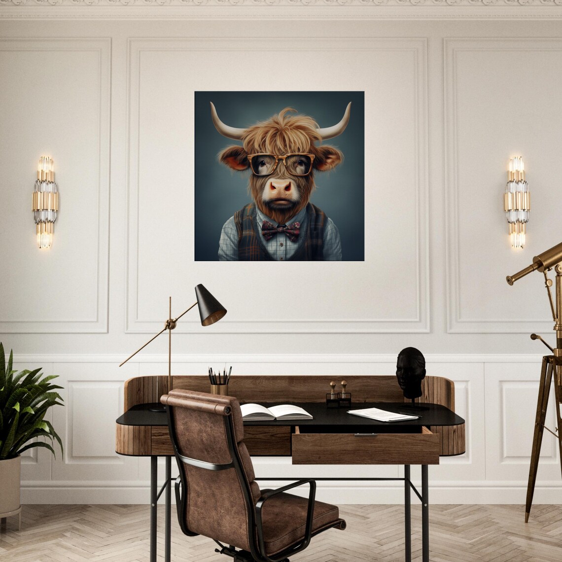 Urban Farm Highland Cow Print Highland Cow Artwork Highland Cow Animal ...
