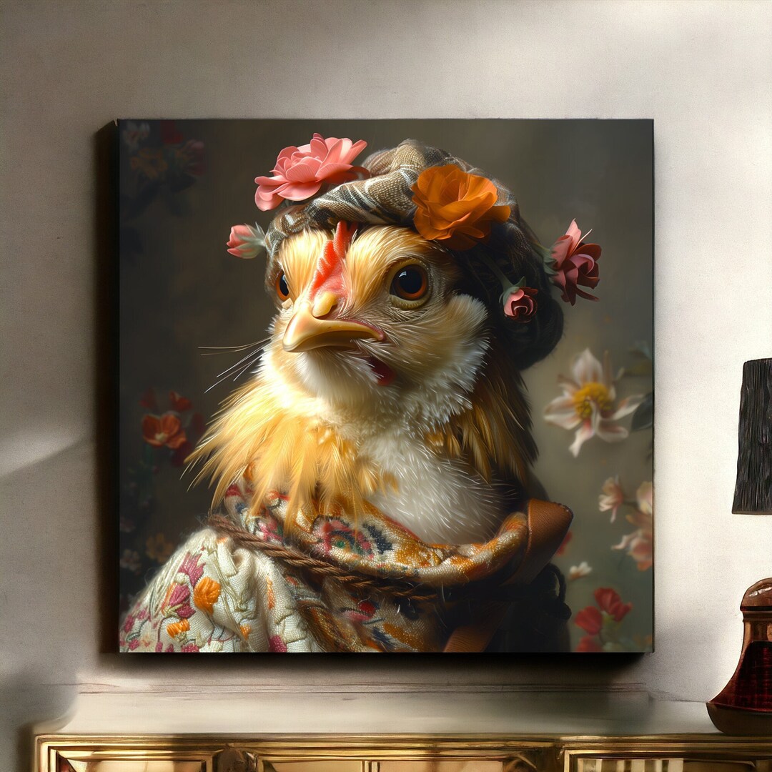 Urban Farm Victorian Chicken | Baby Chick Art | Chicken Wall Art Print ...