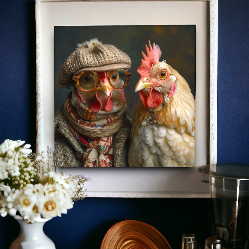 Urban Farm Chicken Love | Victorian Chicken | Chicken Poster | Chicken ...