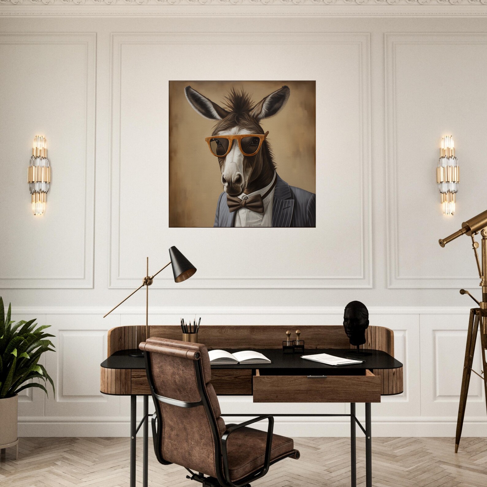 Urban Farm Donkey With Sunglasses | Donkey Print | Donkey Wall Art ...
