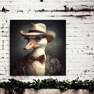Urban Farm Victorian Goose | Goose Art Print | Goose With Hat | Goose ...
