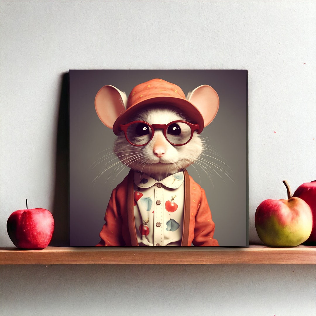Urban Farm Cute Mouse Art | Farm Nursery Decor | Retro Nursery ...