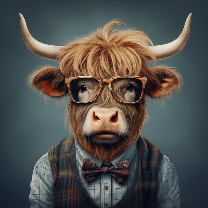 Urban Farm Highland Cow Print | Highland Cow Artwork | Highland Cow ...