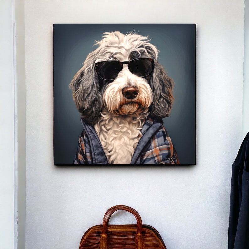 Urban Farm Sheepadoodle Art | Sheepadoodle Print | Sheep Dog Wall Art ...