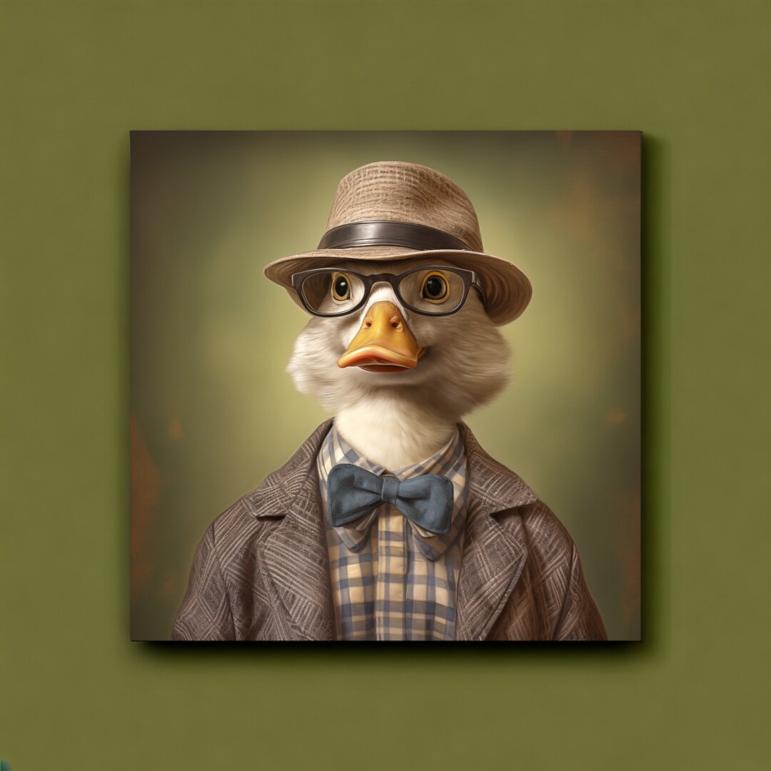 Urban Farm White Duck Art | Duck Gifts | Duck Art | Duck Wall Art ...