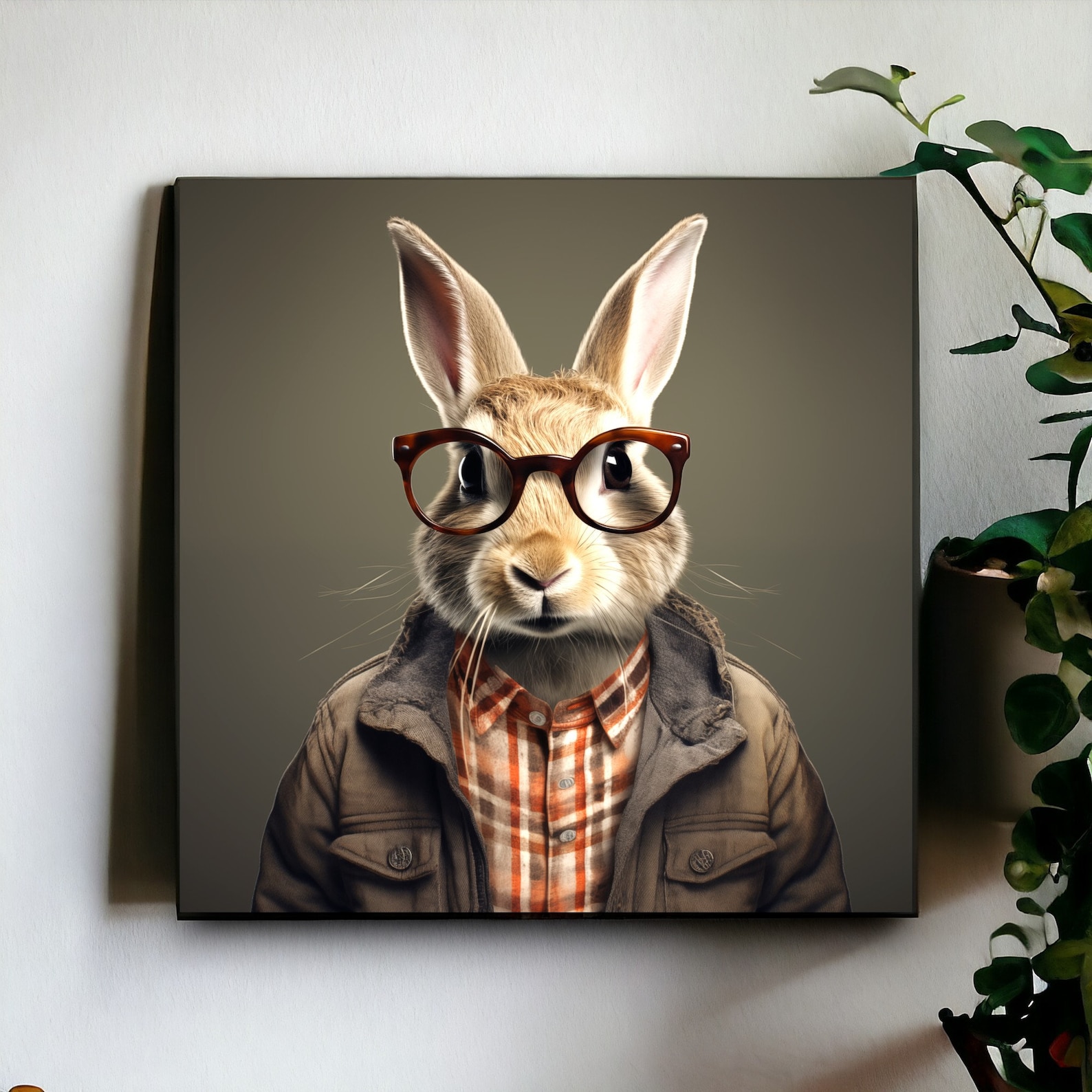 Urban Farm Rabbit Print | Cute Bunny Print | Bunny Portrait | Colorful ...